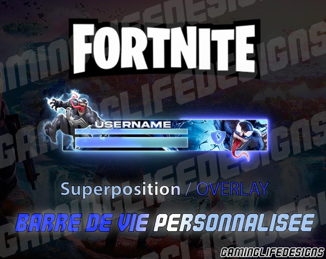 Custom Venom Health Bar Overlay for Streaming on Twitch, OBS, Youtube ...