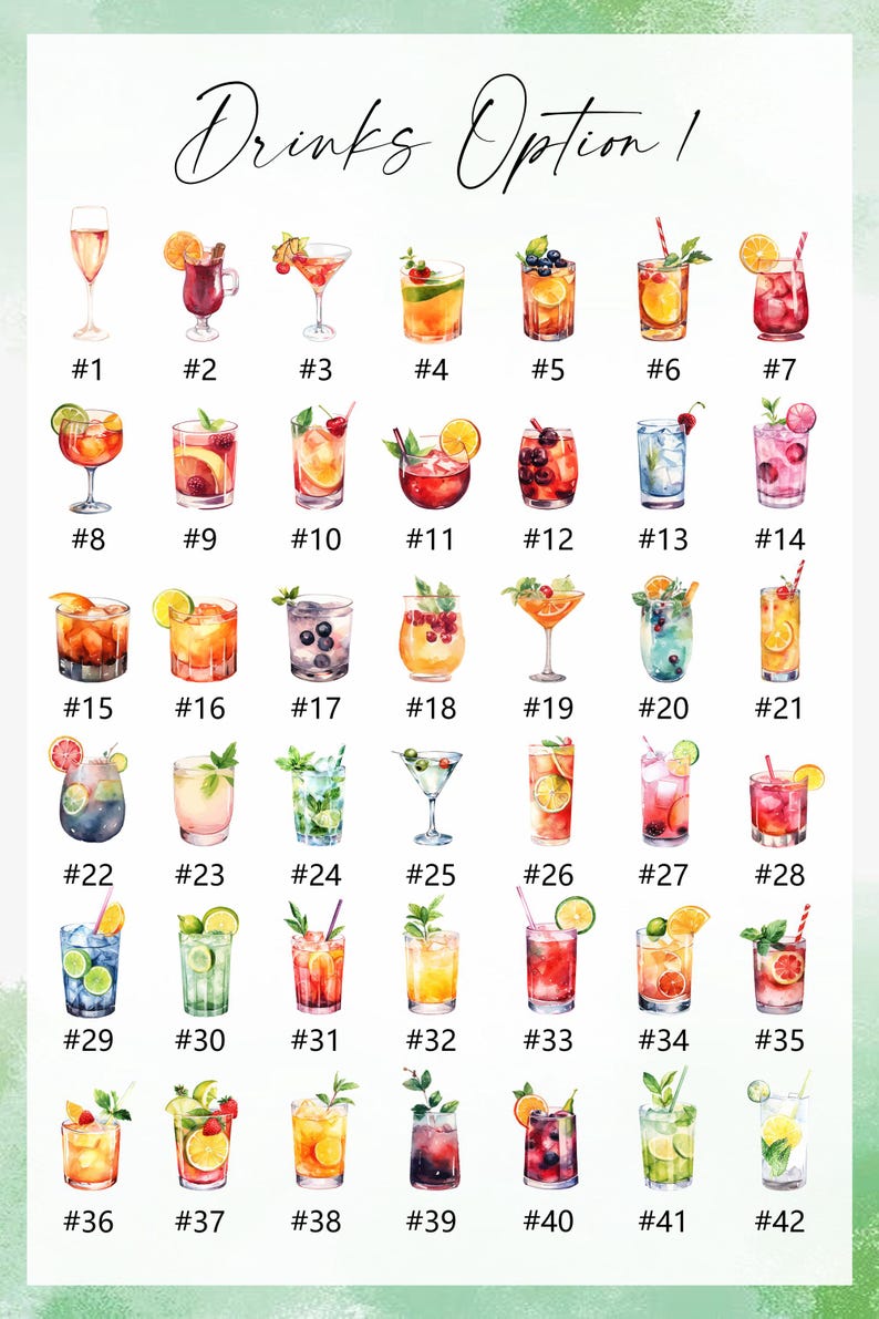 Signature Drinks Sign, His and Hers Signature Cocktail Sign, Gold ...