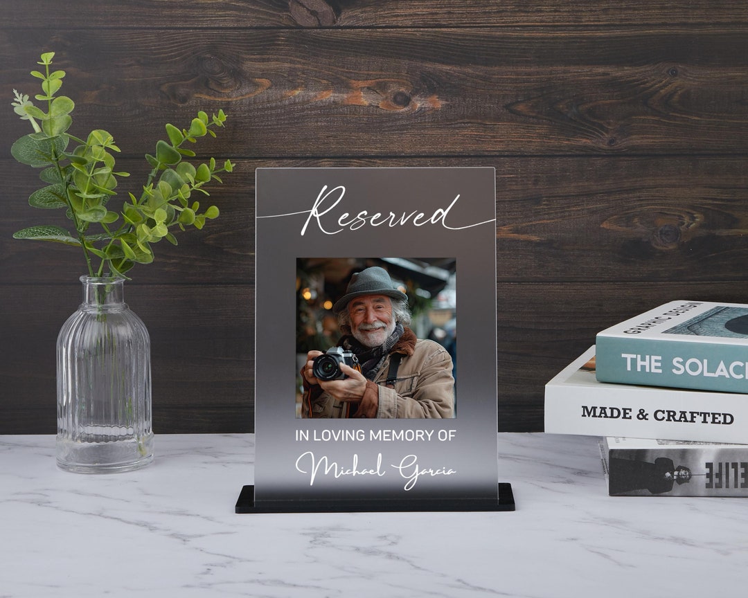 Reserved Memorial Sign, in Loving Memory Sign, Memorial Plaque, Wedding ...