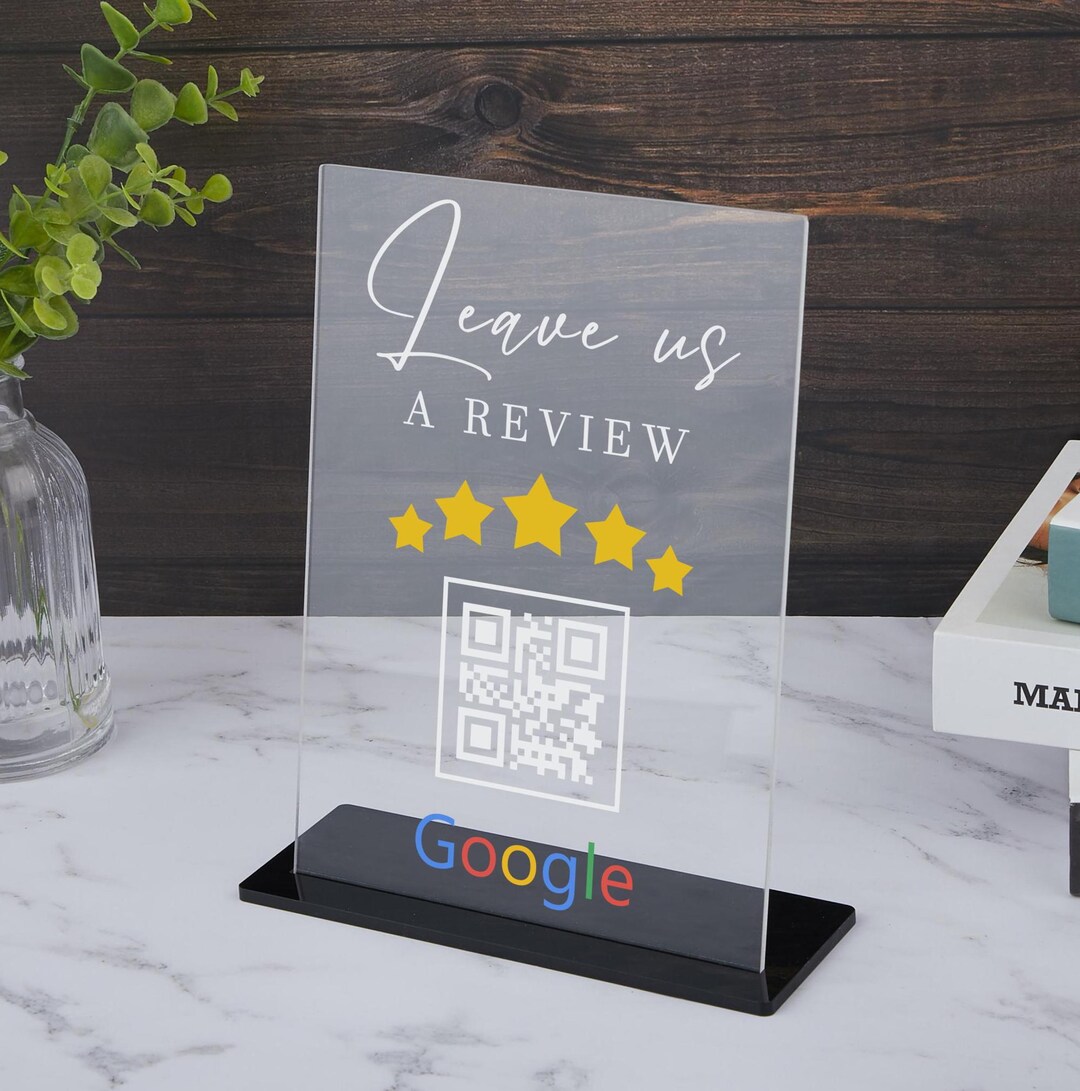 Ask for Review Qr Code Sign, Leave Us a Review Sign, Business Qr Code ...