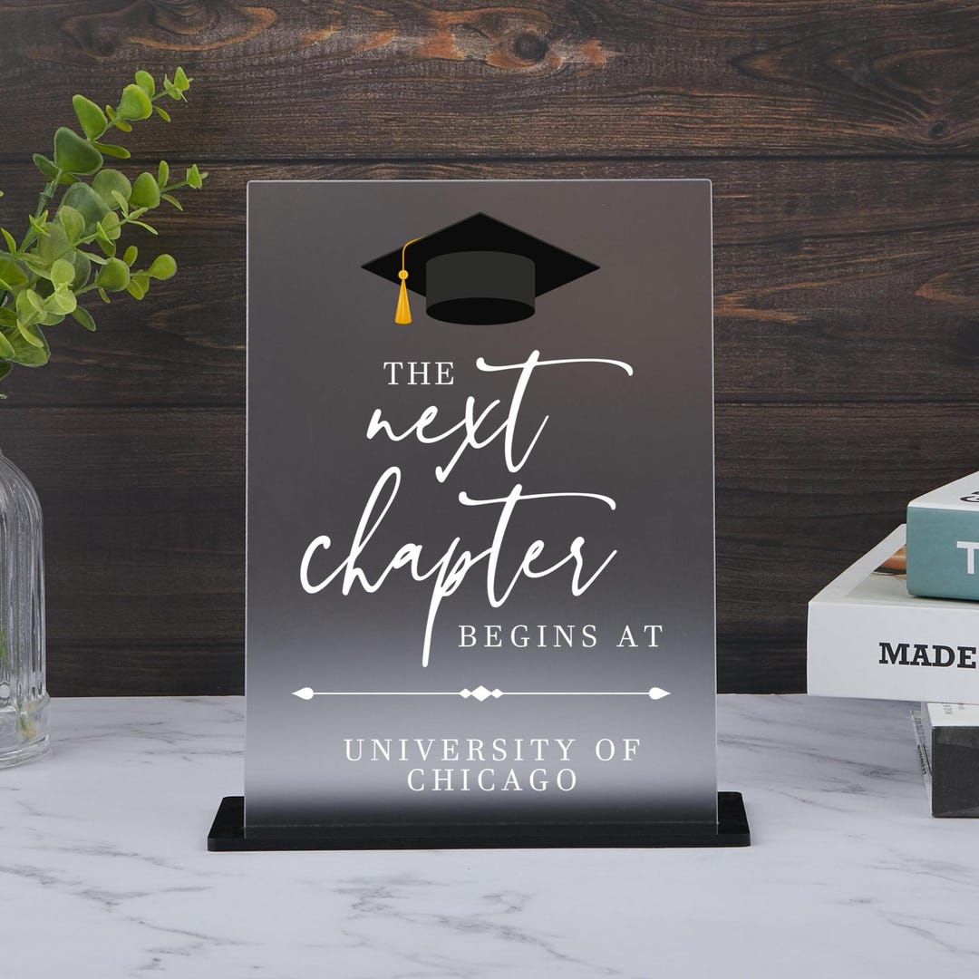 Acrylic Graduation Party Sign: Next Chapter Decor - Etsy
