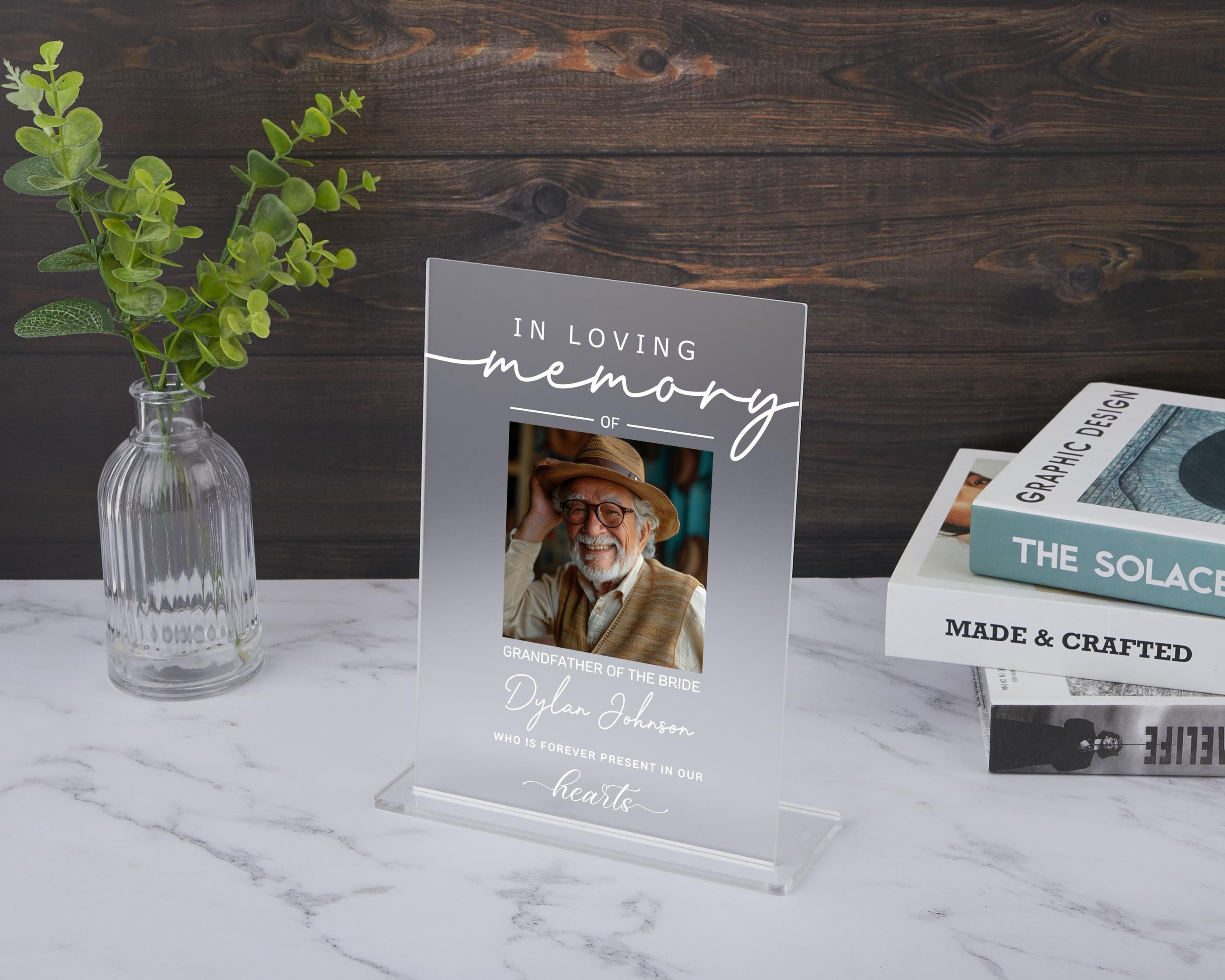 In Loving Memory Photo Sign, Custom Photo Memorial Plaque, in Loving ...