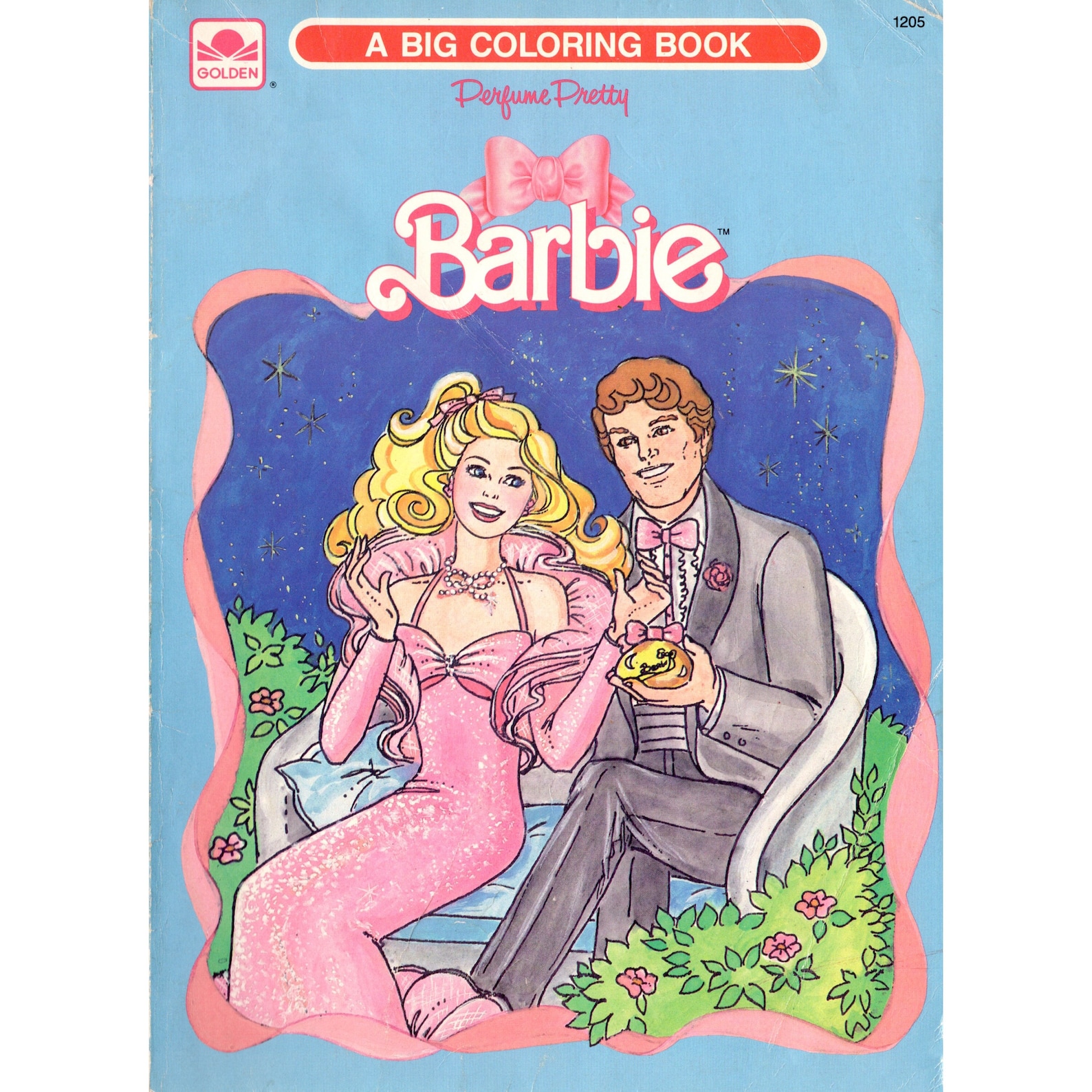 PDF File Perfume Pretty BARBIE Golden Coloring Book 10 Pages - Etsy