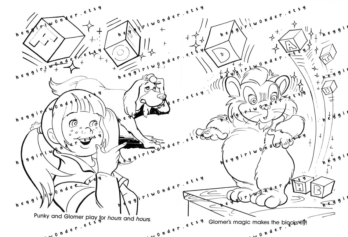 PDF File 1986 Punky Brewster Coloring/activity Book 10 Pages - Etsy