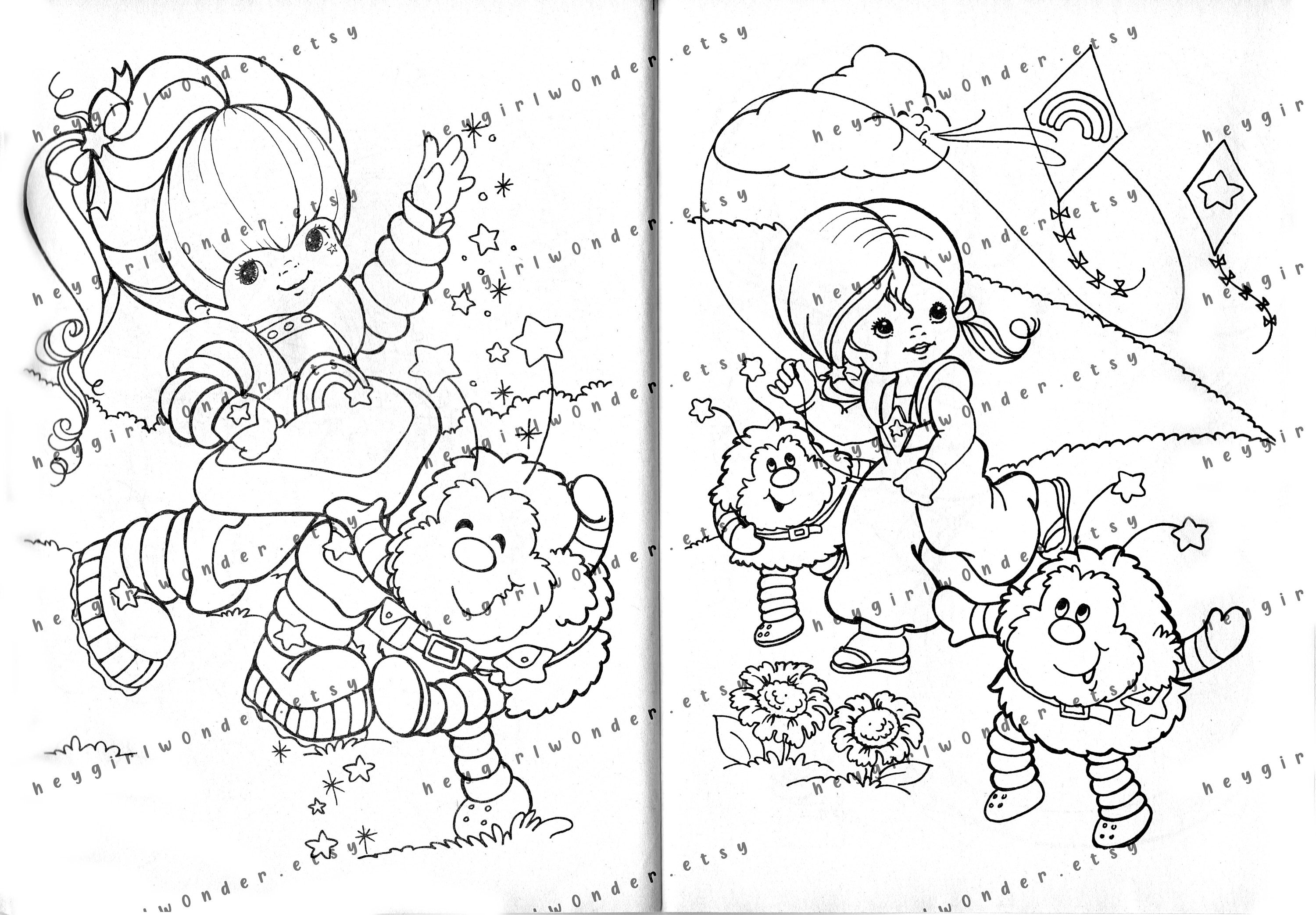 PDF File 1984 Rainbow Brite Dome Sweet Dome Coloring Book 10 Pages - Etsy