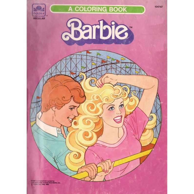 PDF File Barbie & Ken at the Theme Park GOLDEN Coloring Book - Etsy