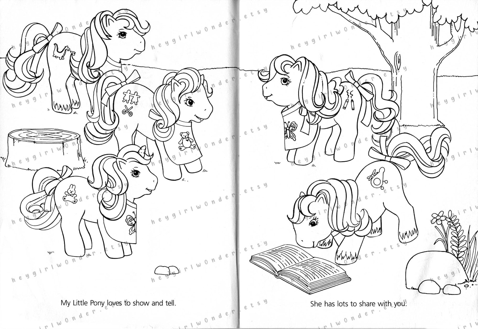 PDF File My Little Pony Show and Tell Coloring/activity Book | Etsy