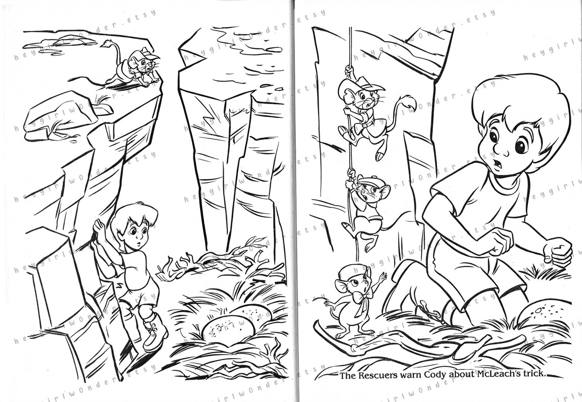 PDF File Rescuers Down Under Coloring/activity Book 10 Pages - Etsy