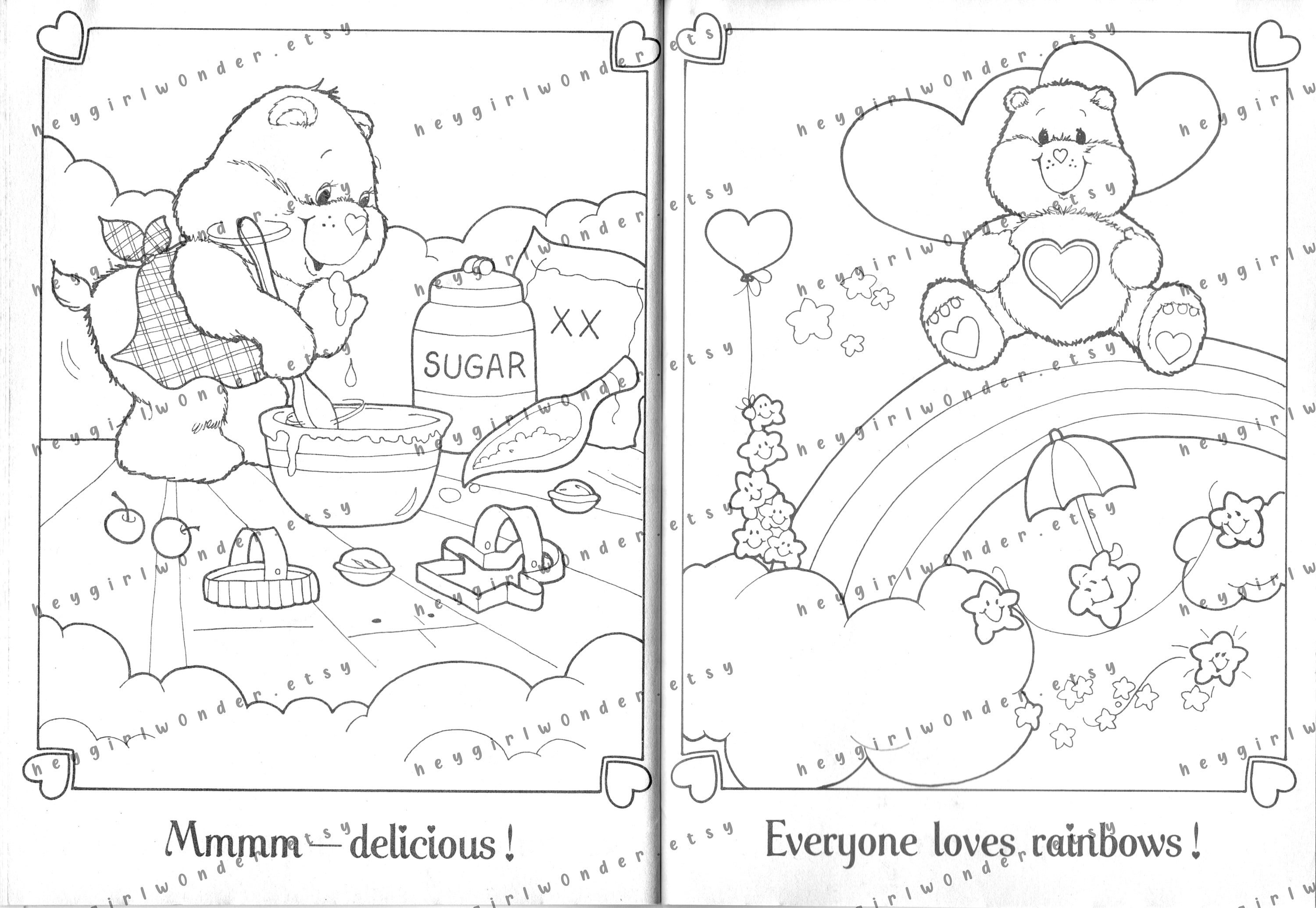 PDF File 1982 Care Bears KENNER Coloring Book 10 Pages | Etsy