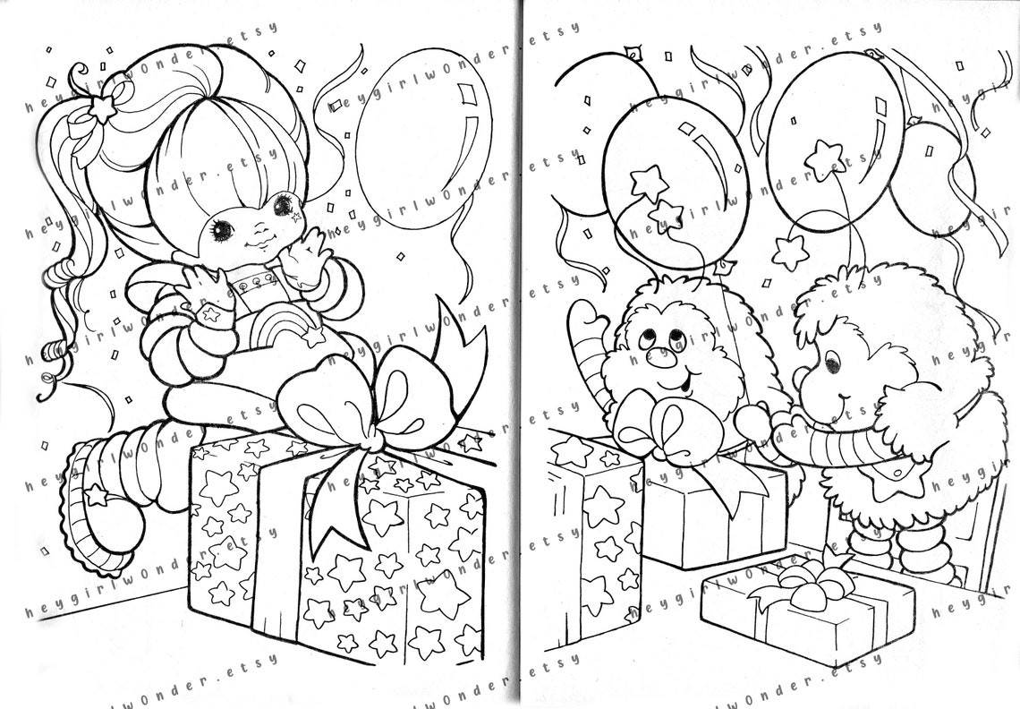 PDF File 1984 Rainbow Brite Dome Sweet Dome Coloring Book 10 Pages - Etsy