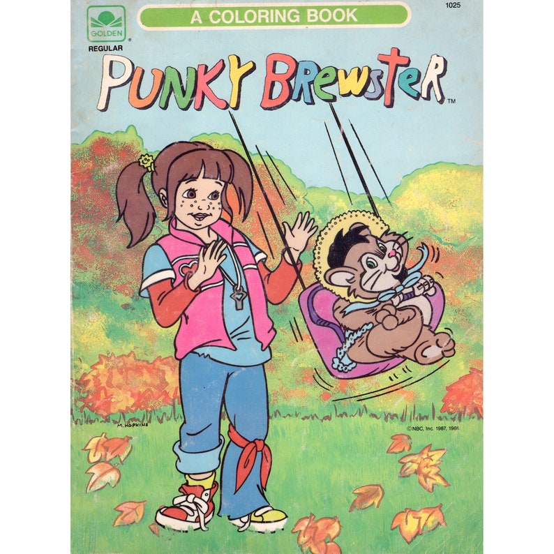 PDF File 1986 Punky Brewster Coloring/activity Book 10 Pages - Etsy