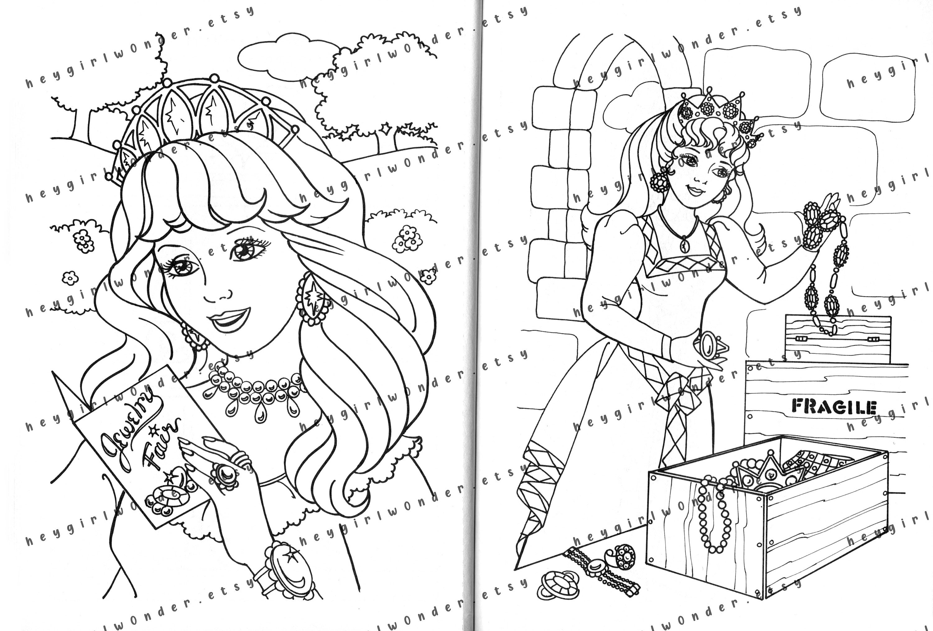 PDF File Pretty Pretty Princess GOLDEN Coloring Book 10 Pages | Etsy