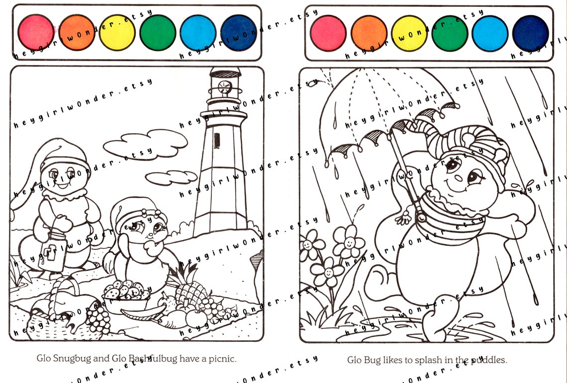 PDF File GLO Friends Paint Box Watercoloring Book 10 Pages - Etsy