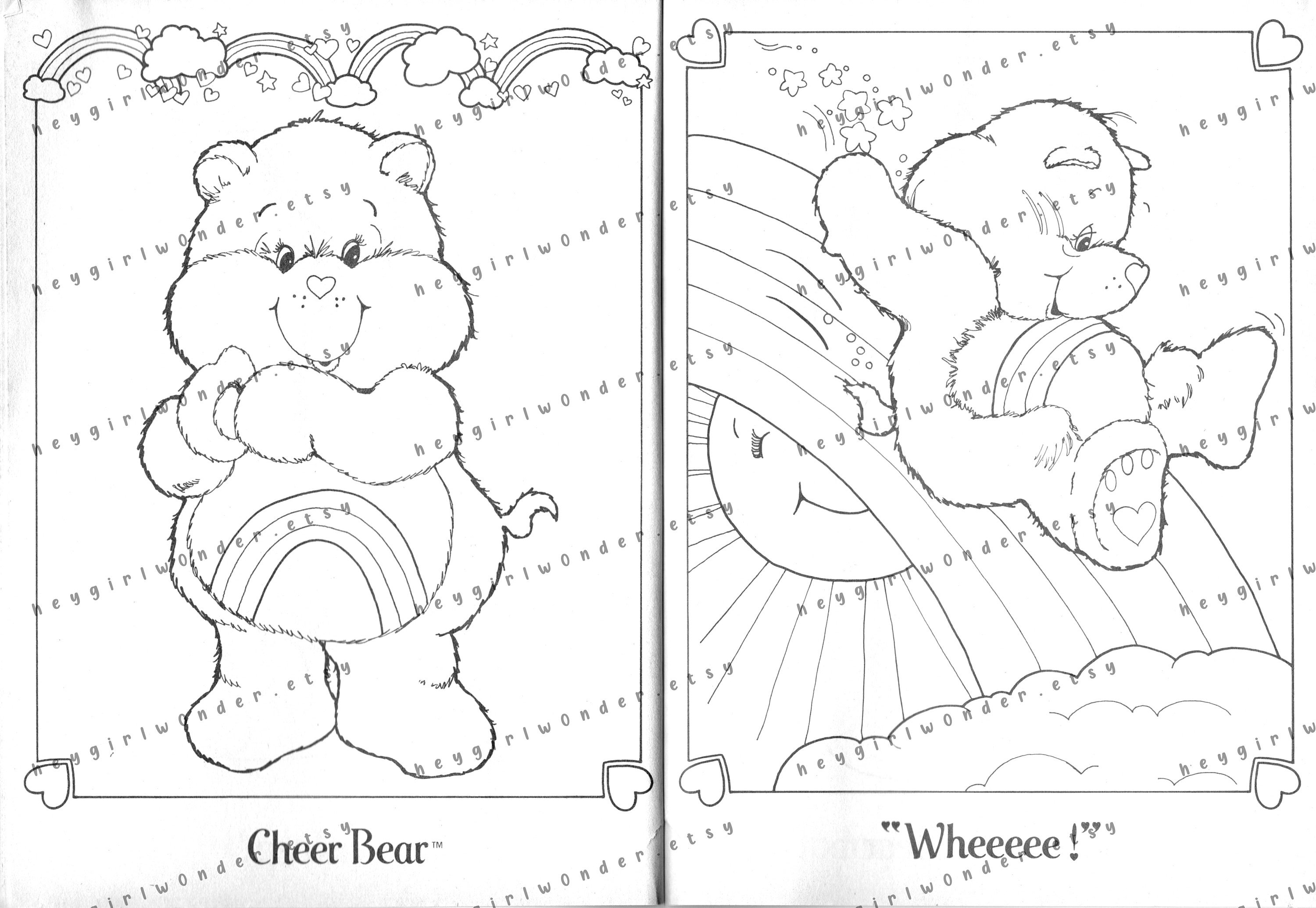PDF File 1982 Care Bears KENNER Coloring Book 10 Pages | Etsy