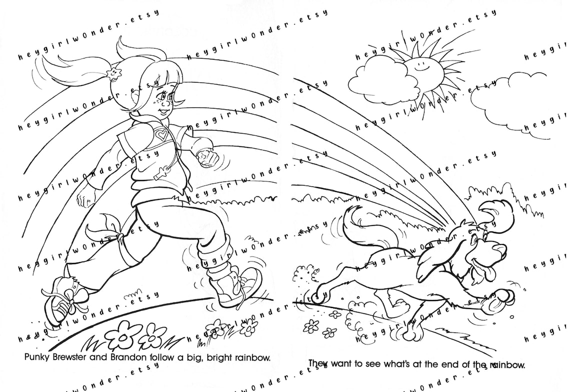 PDF File 1986 Punky Brewster Coloring/activity Book 10 Pages - Etsy