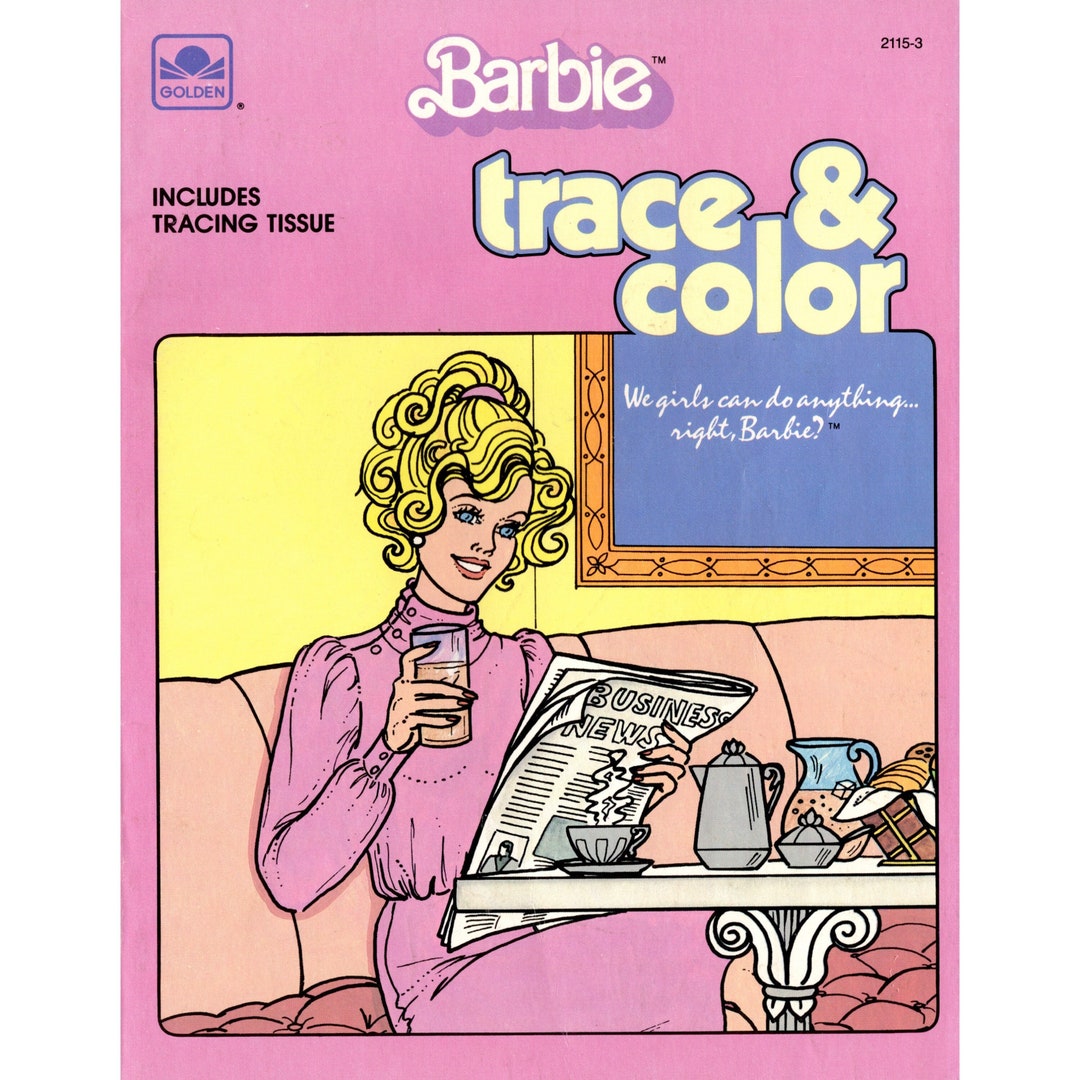 PDF File Business BARBIE Trace & Color Golden Coloring Book 17 - Etsy