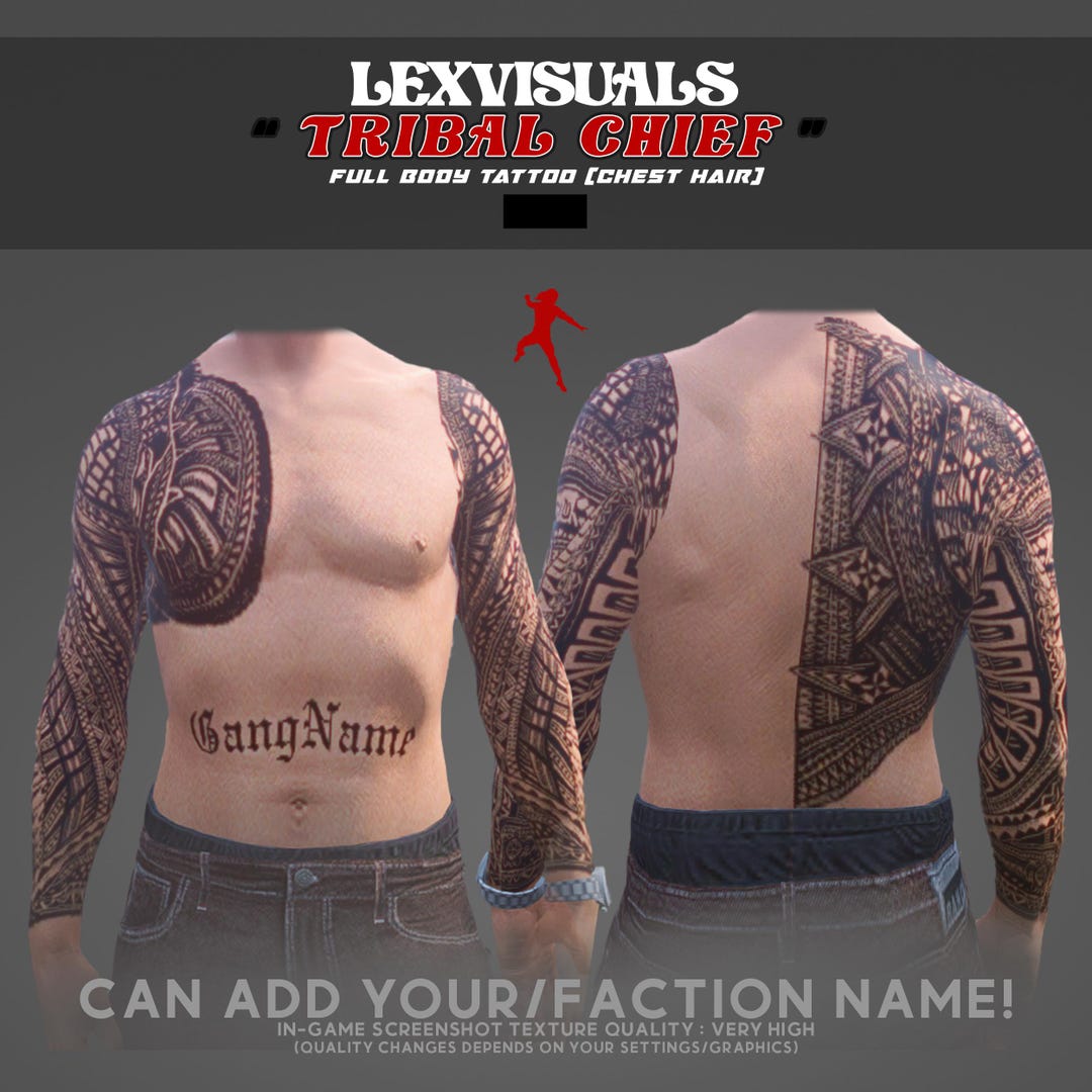 Buy Samoan Tribal Chief Full Upper Tattoo | Fivem | GTA5 | Mod | Skin ...