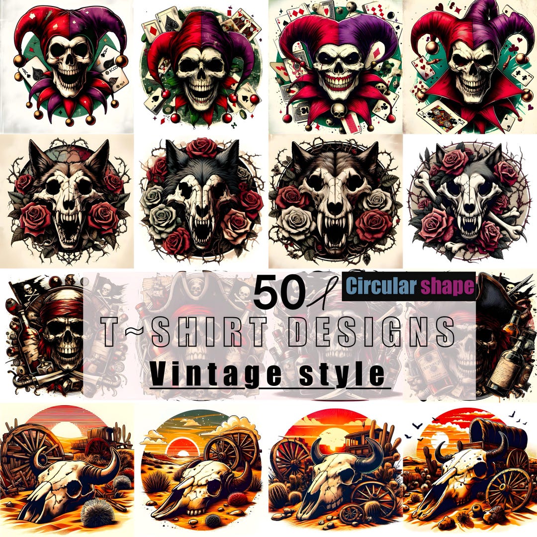 50 Types of T-shirt Design Set | Art T-shirt Design | Unique T-shirt ...