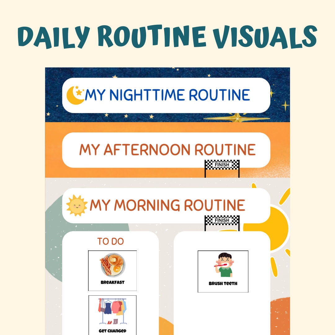 Daily Routine Visuals_digital Download - Etsy