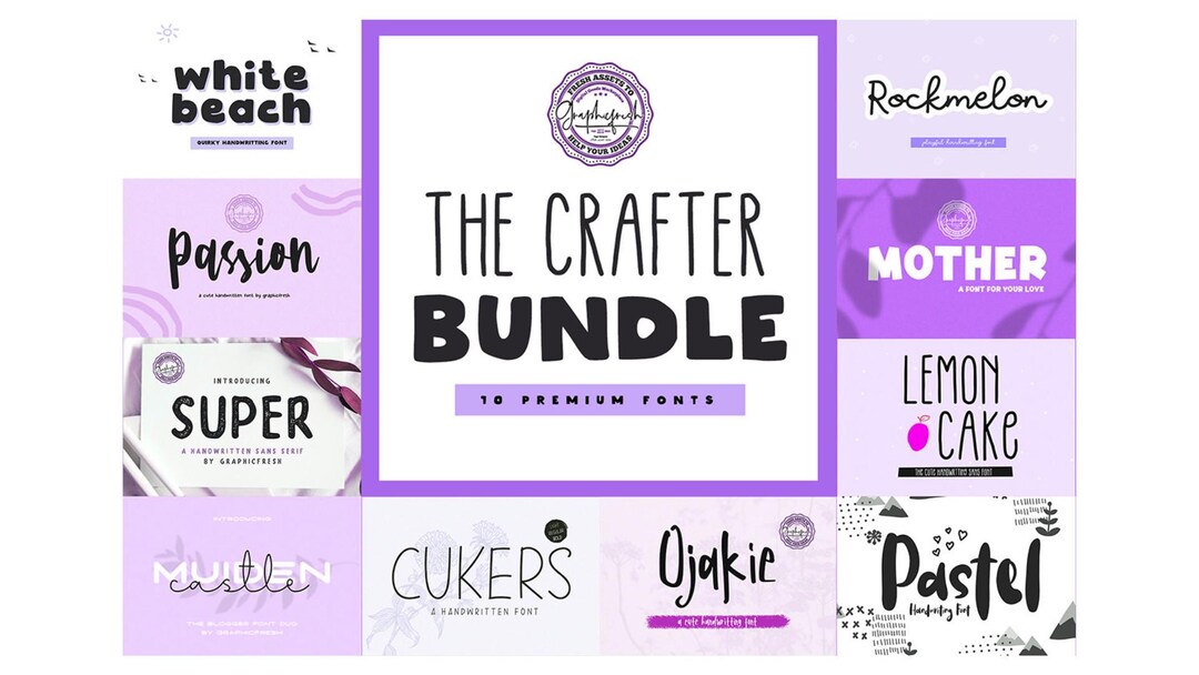 Do Your Thing Font Bundle, Vintage Canva Fonts, Cricut Fonts, Beautiful ...