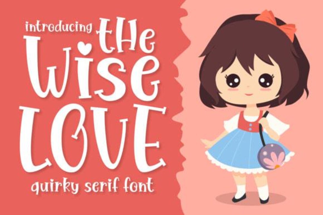 The Wise Love Font, Cute Handwritten Font, Branding Font, Groovy Font ...