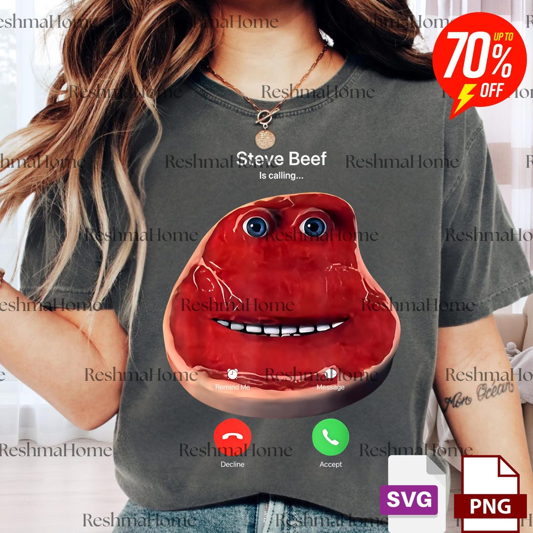Steve Beef PNG, Funny Meme Internet Sublimation Design, Viral Joke ...