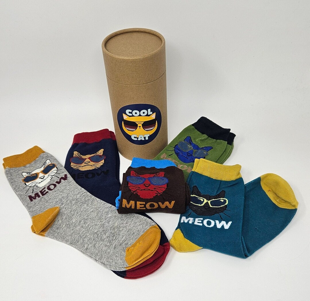 Men's Cat Socks in a Gift Box | Dad Gift Ideas Birthday Christmas ...