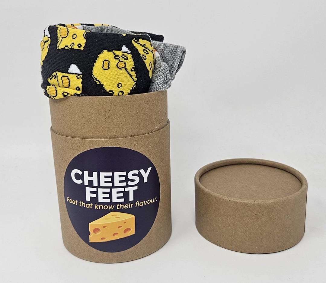 Beer & Cheese Socks Gift Set for Men | Cheesy Feet Novelty Socks | Fun ...