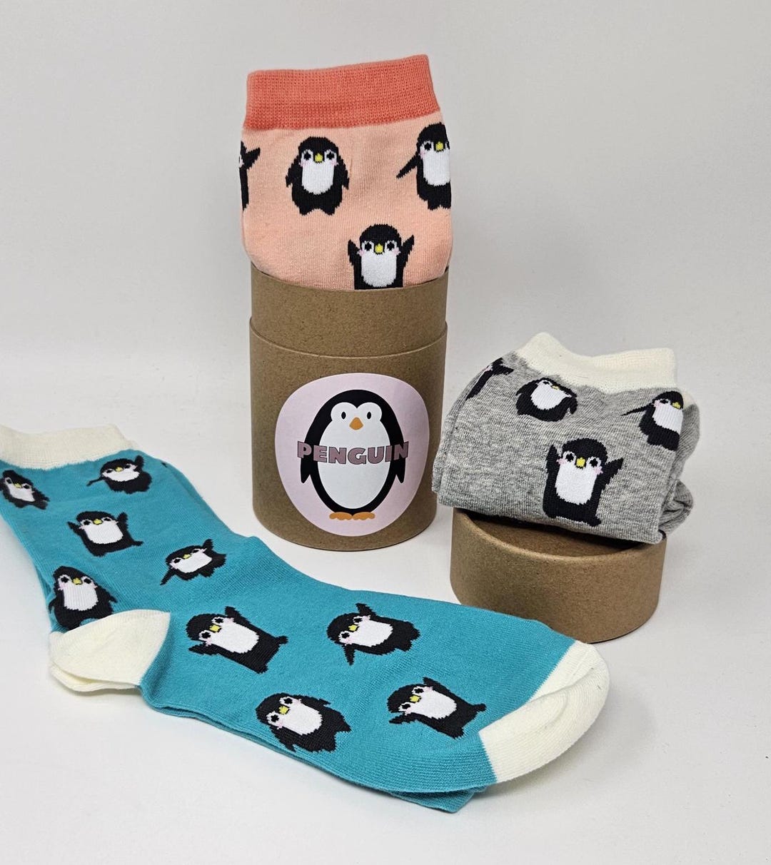 Penguin Socks in a Gift Box | Ladies Novelty Animal Hamper Set ...