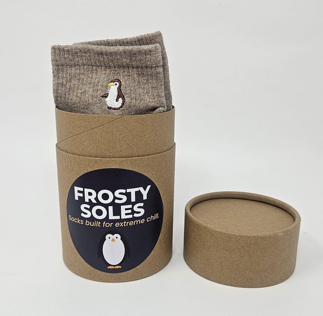 Frosty Soles Women’s Penguin Socks Gift Tube | 3 Pair Ankle Socks ...
