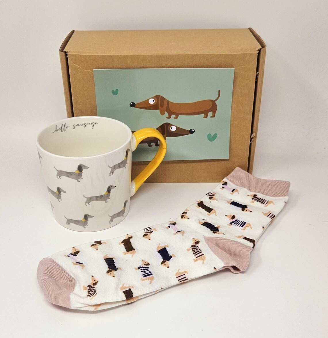 Dachshund Dog Gift Box Set Sausage Dogs for Women, Mug & Socks Hamper ...