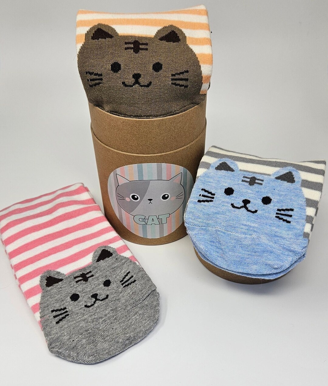 Novelty Cat Socks Gift Box | A Gift for Crazy Cats Lover | Ladies Cat ...