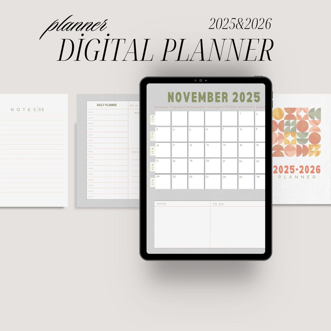 2025 Planner , Digital Planner , 2025 2026 Planner , 2025 Digital ...