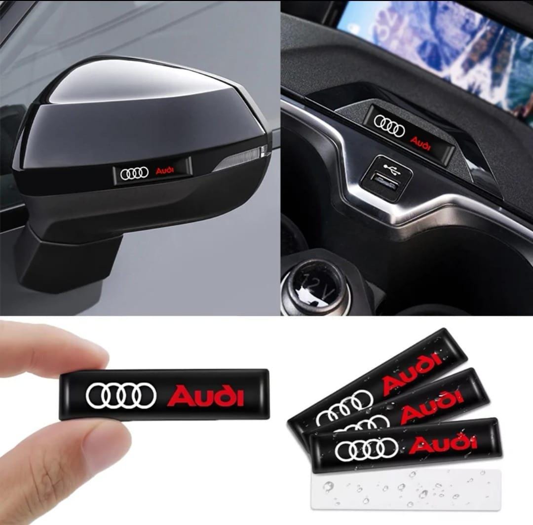 Brand New Audi 5 Badge Sticker Set Wing Mirror Window Interior Exterior ...