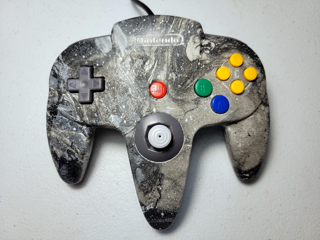 Refurbished Custom OEM N64 Controller Color: Dark Blizzard Rebuilt ...