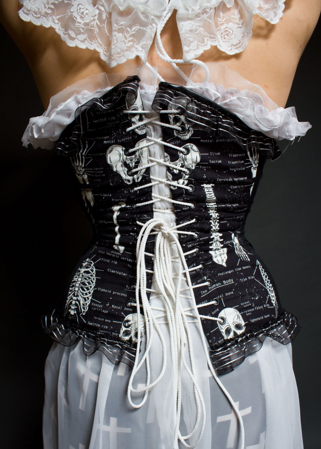 Living Dead Girl Overbust Glow in the Dark Skeleton Corset - Etsy