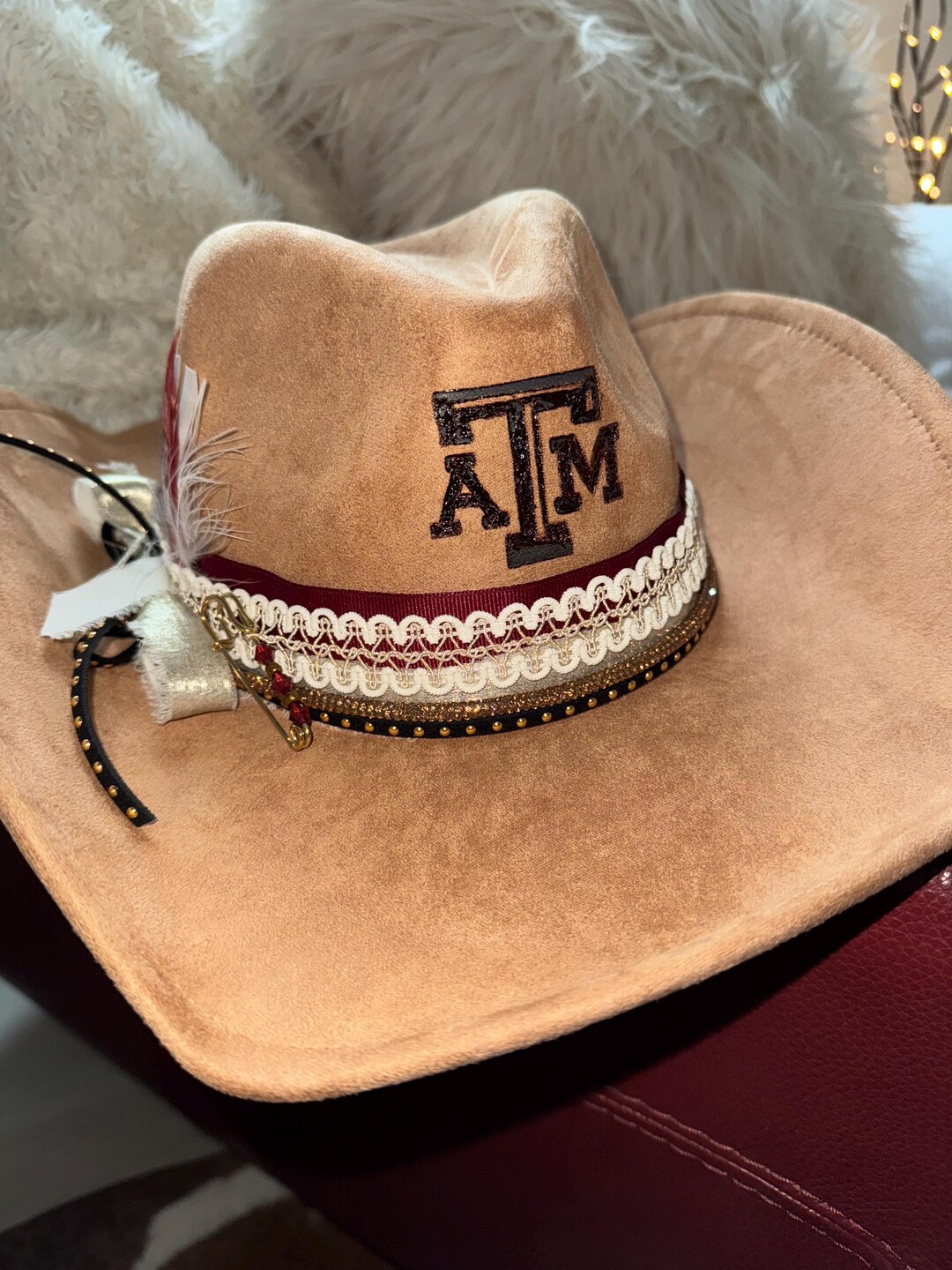 CUSTOM Branded Cowboy Hat Collegiate College Texas A&M (message for ...