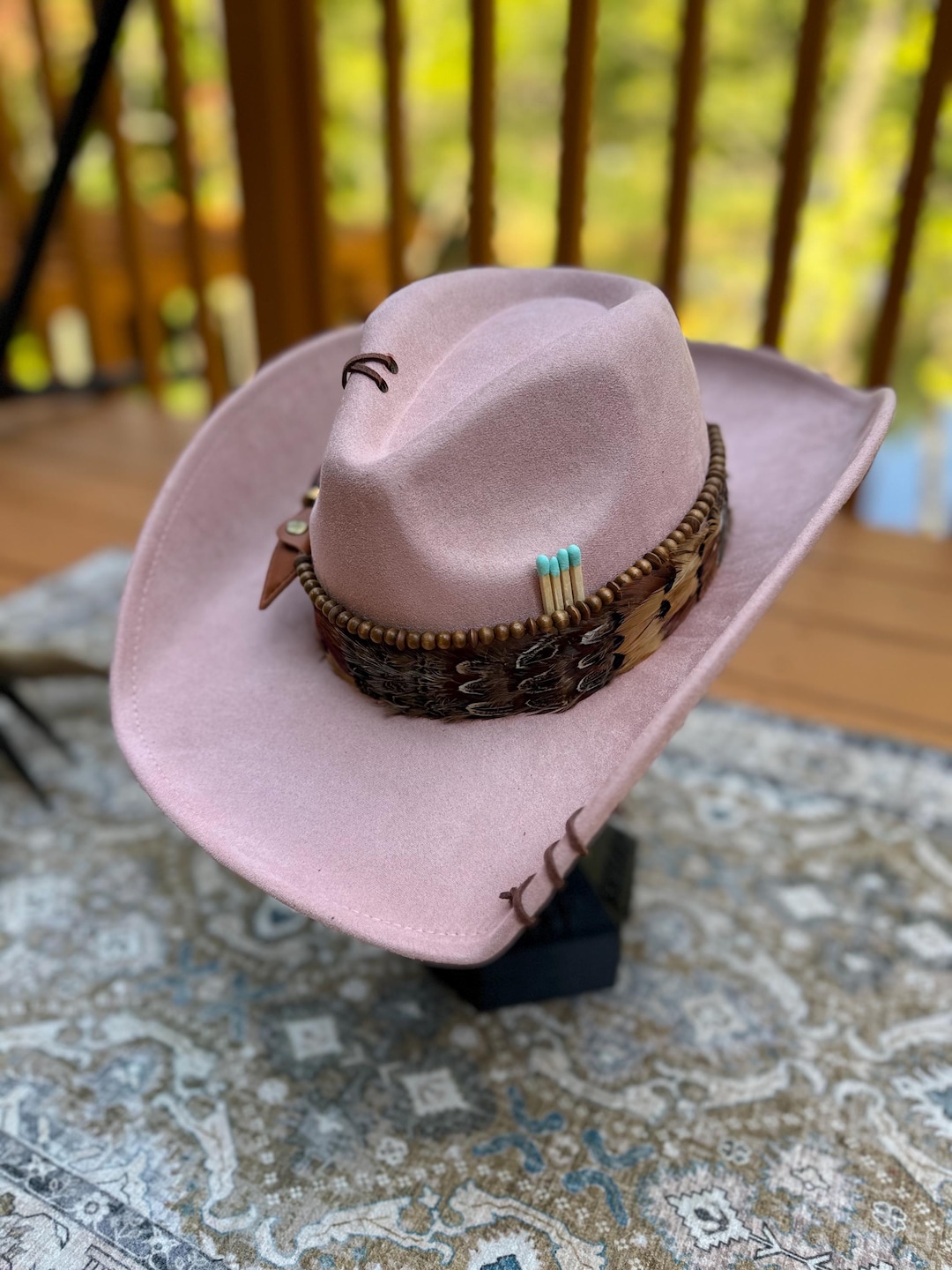 Custom Blush Pink Cowboy Hat Women’s | Premium Suede | Cowgirl Core ...