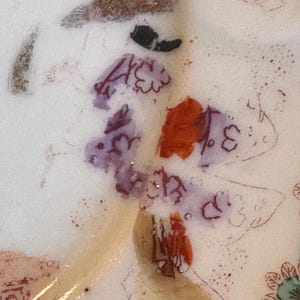 Antique Tashiro Kutani Porcelain Plate, 6” Diameter, Hand-painted ...