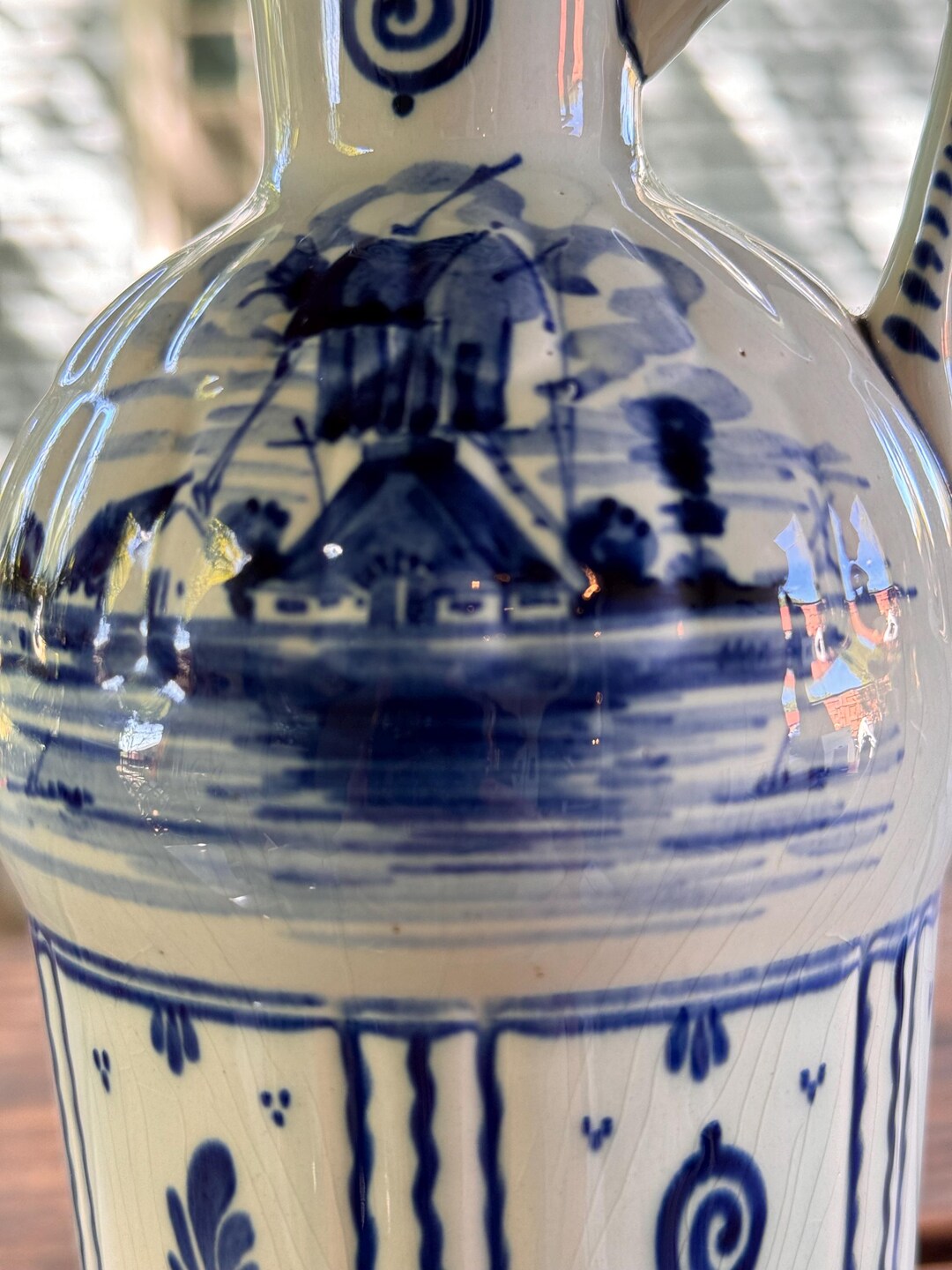 Vintage Blue and White Delft Decanter Stopper Hand Painted Amsterdam ...
