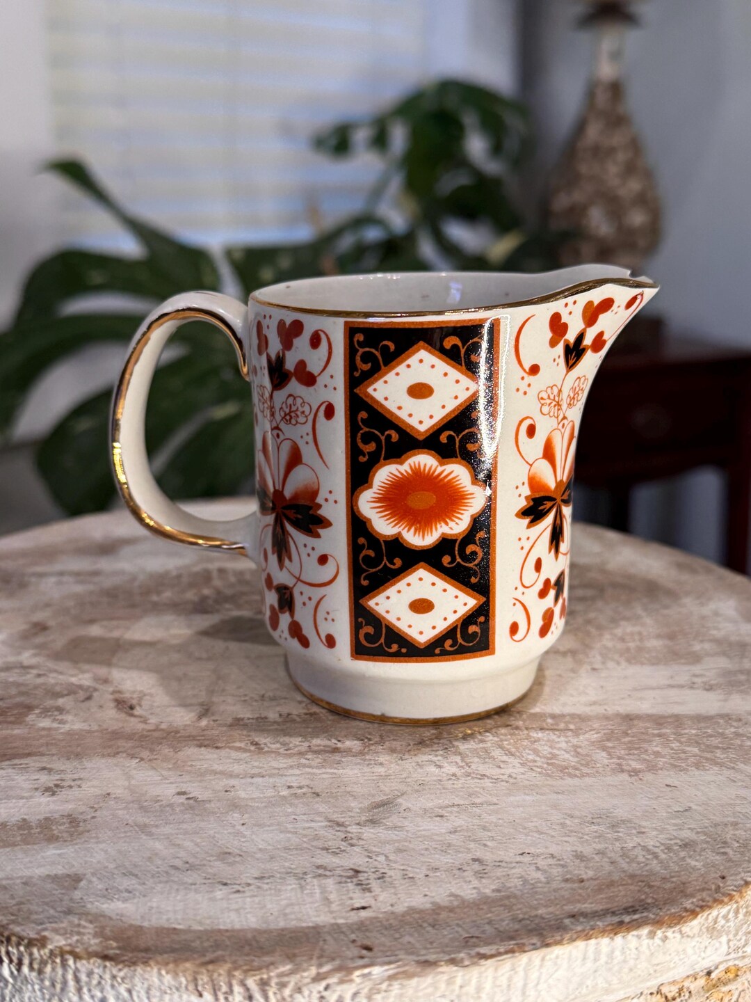 Vintage Arklow Pottery “kildare” Creamer, Hand-painted Orange and Black ...