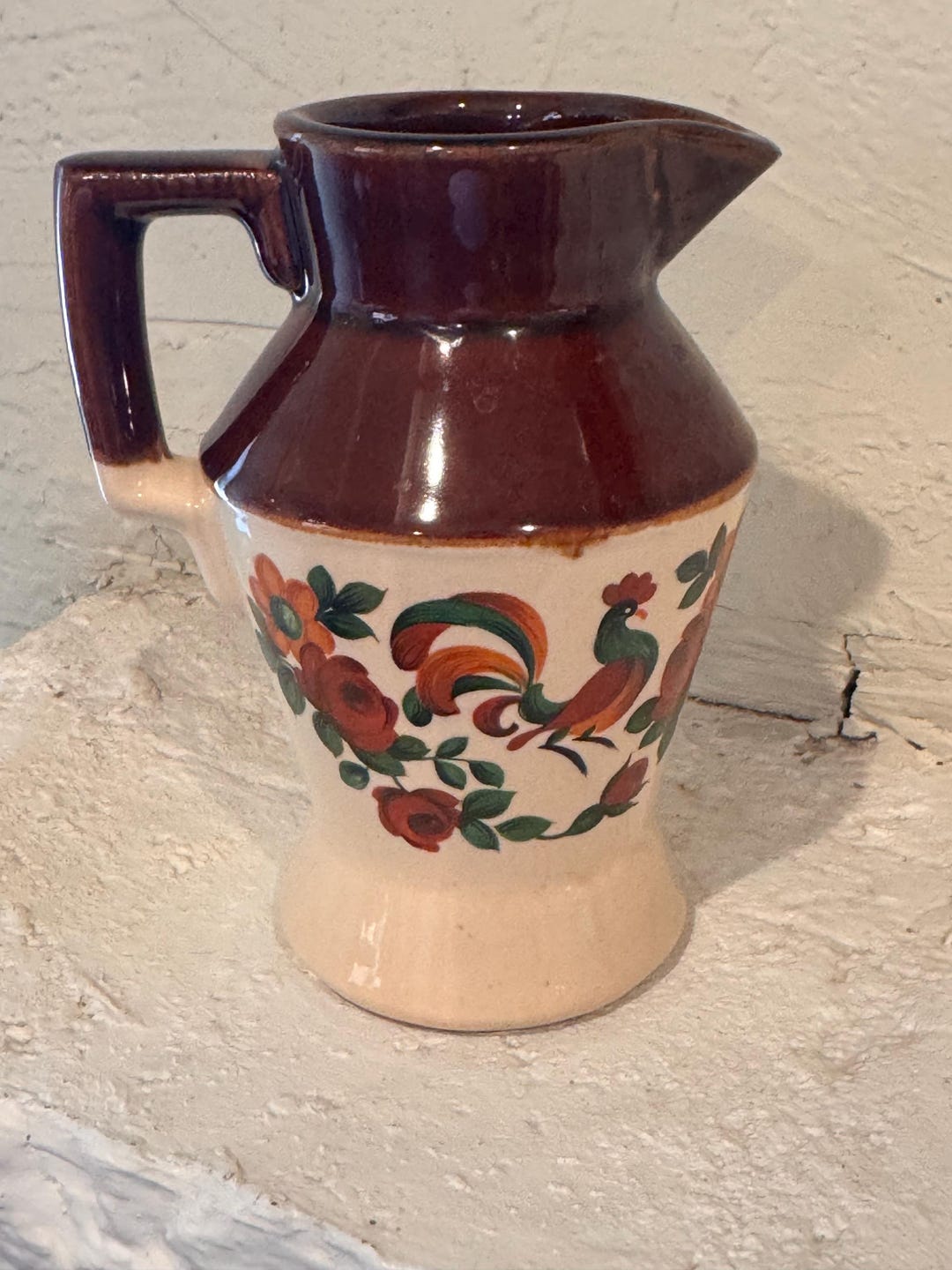 Rustic Mccoy Pottery Creamer, Rooster Design, Cottagecore Farmhouse ...