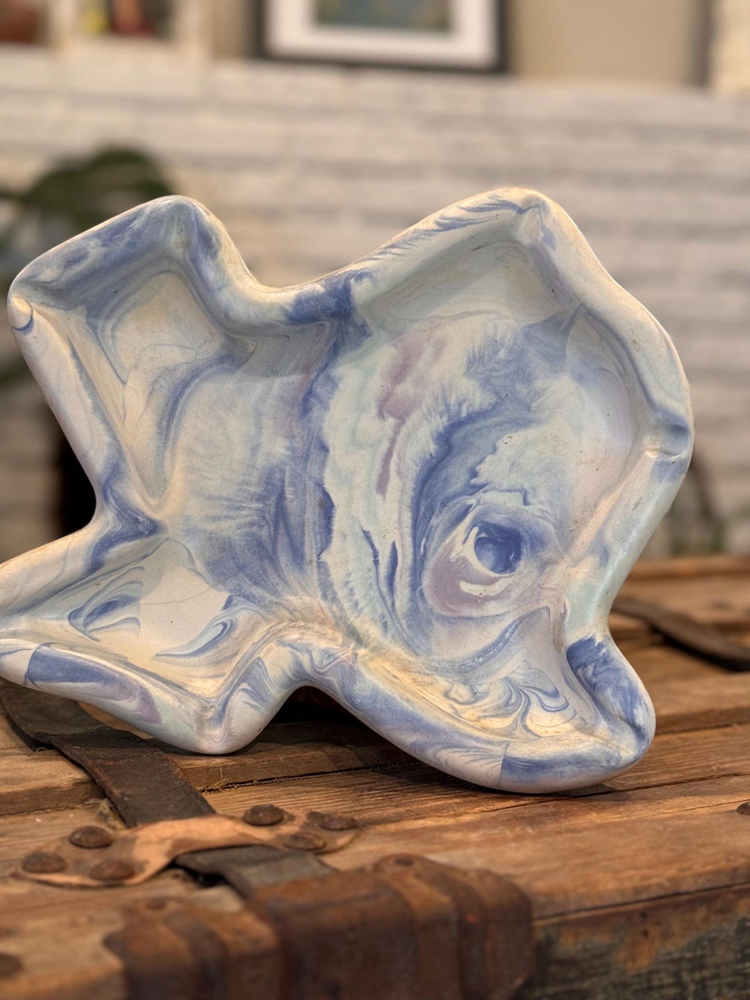 Vintage Handmade Pottery Signed Texas Plate Platter Trinket Dish ...