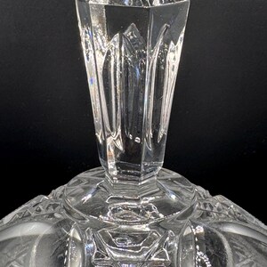 LARGE HEAVY Vintage Cut CRYSTAL Candy Dish With Lid – Starburst and Fan ...