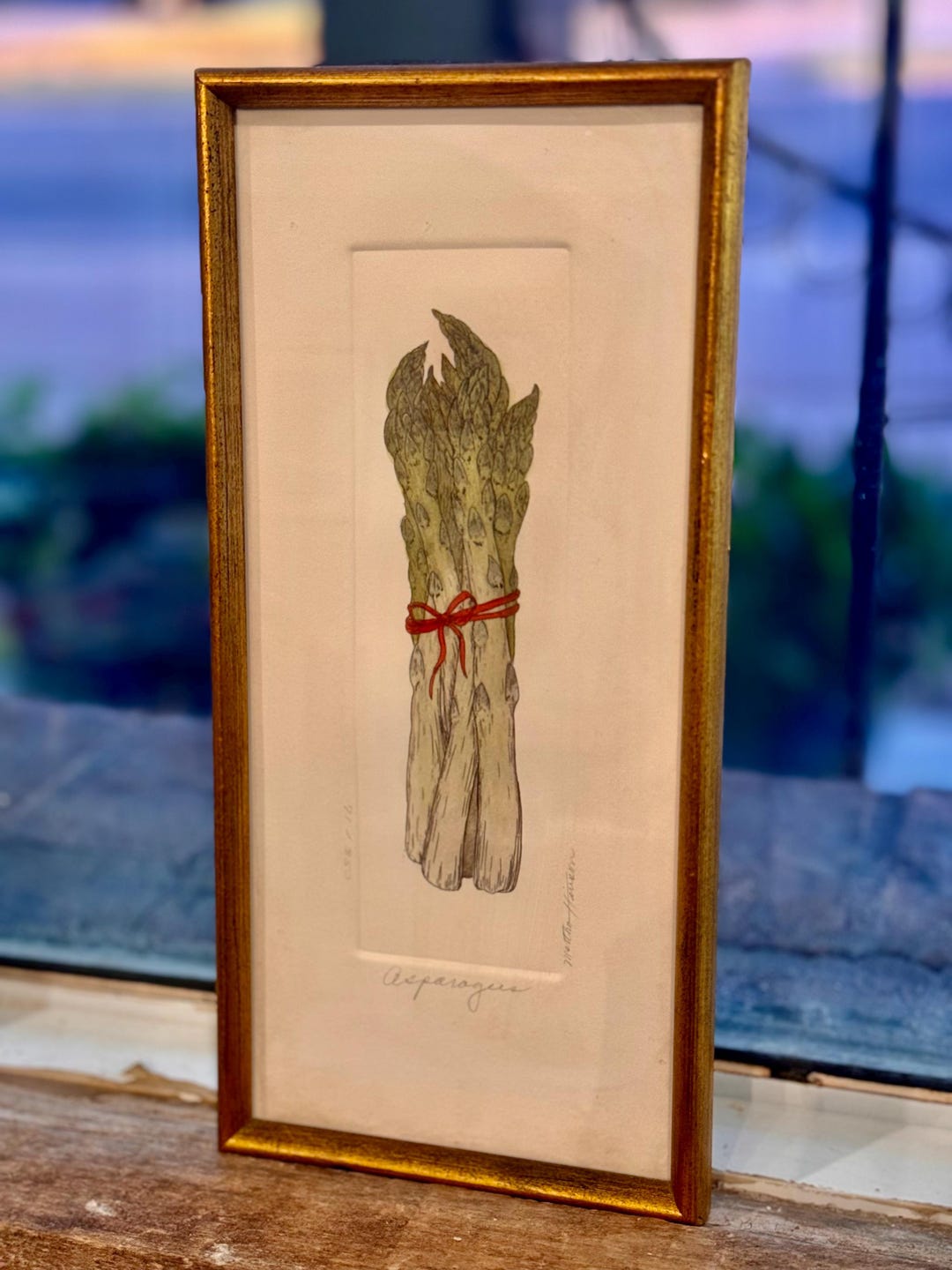 Vintage Signed and Numbered Martha Hinson “asparagus” Print - Limited ...