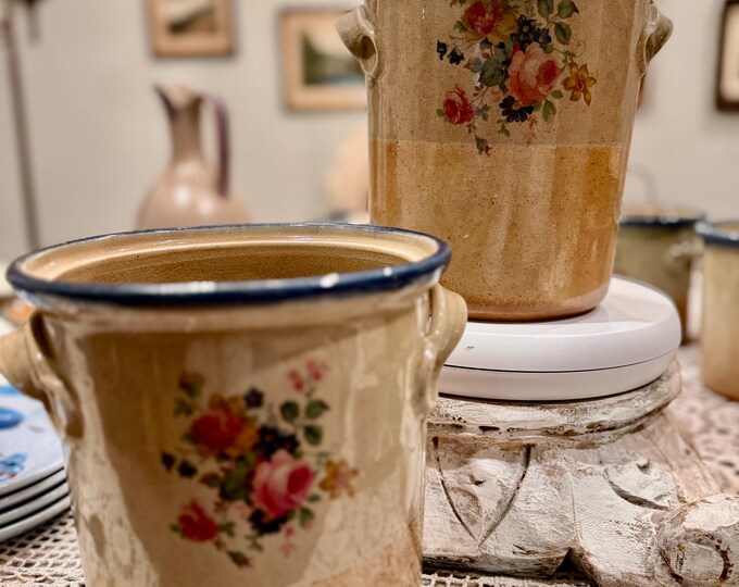 HUGE Monroe Salt Works Pottery Large Crock Pot Chippendale Pattern ...