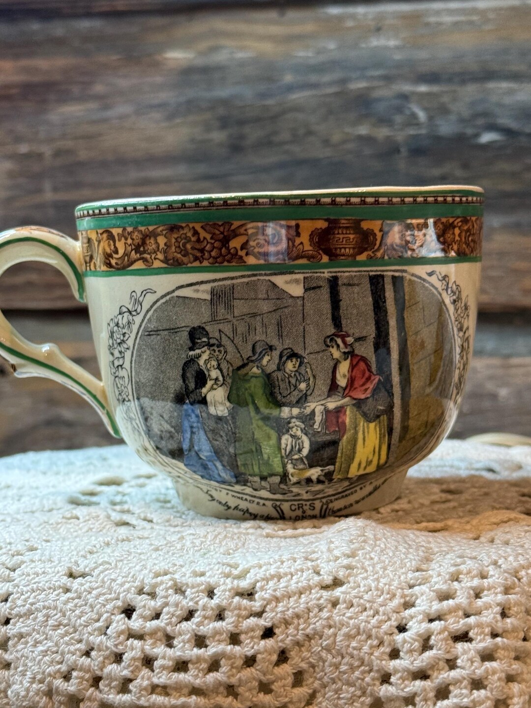 This is a Vintage Adams Tunstall England Transferware Cup, Measuring ...