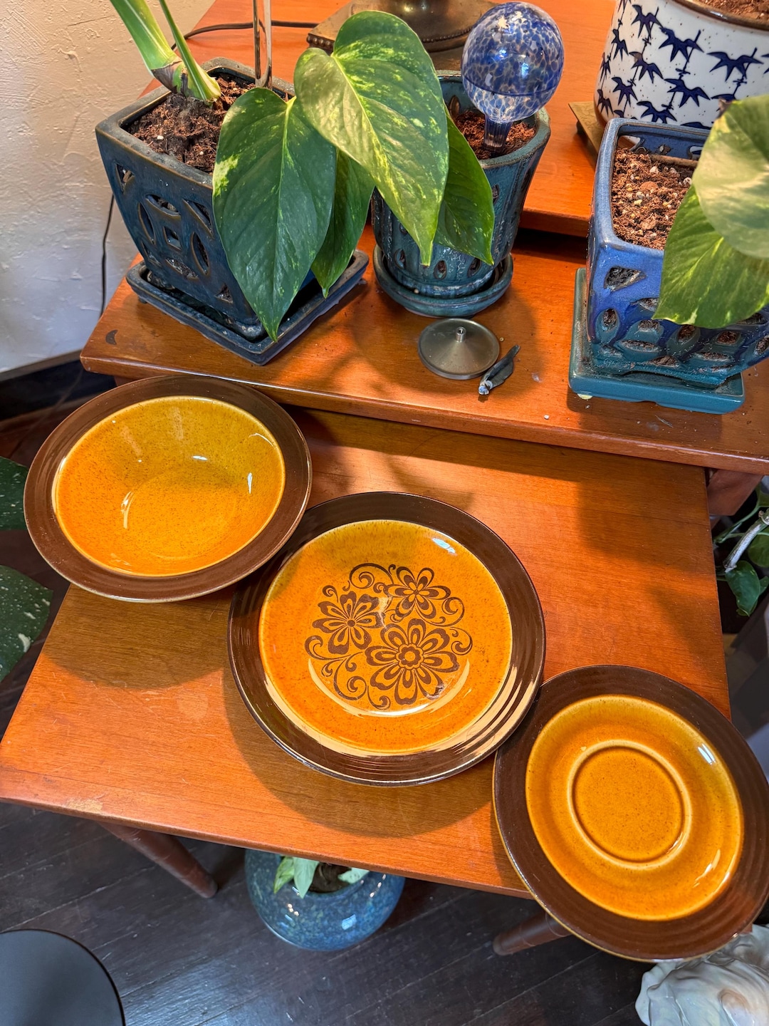 Vintage Fiestaware Homer Laughlin Decostone Line Golden Yellow Amber ...