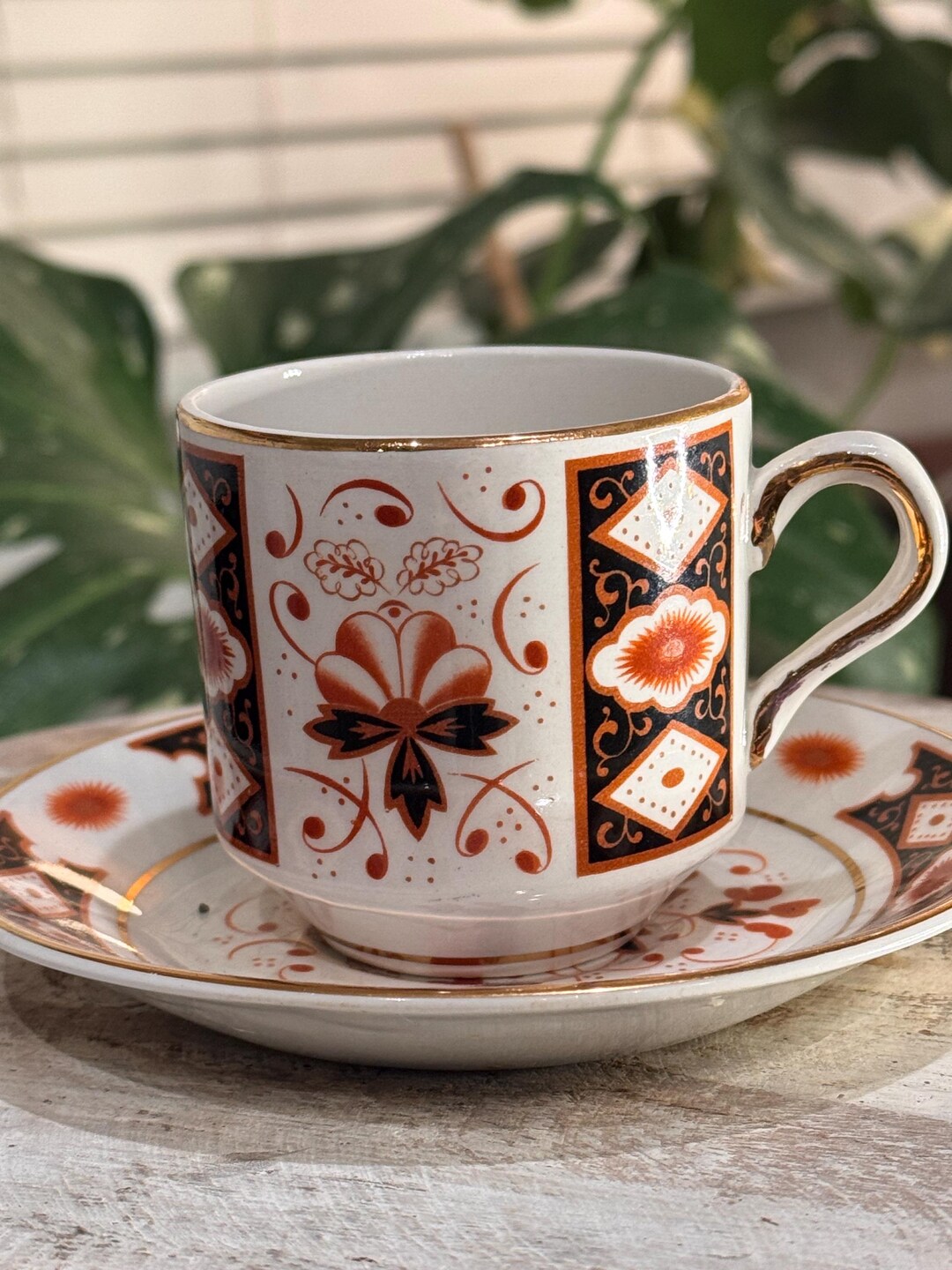 Arklow Pottery Tea Cup and Saucer Set, “kildare” Pattern, Hand-painted ...
