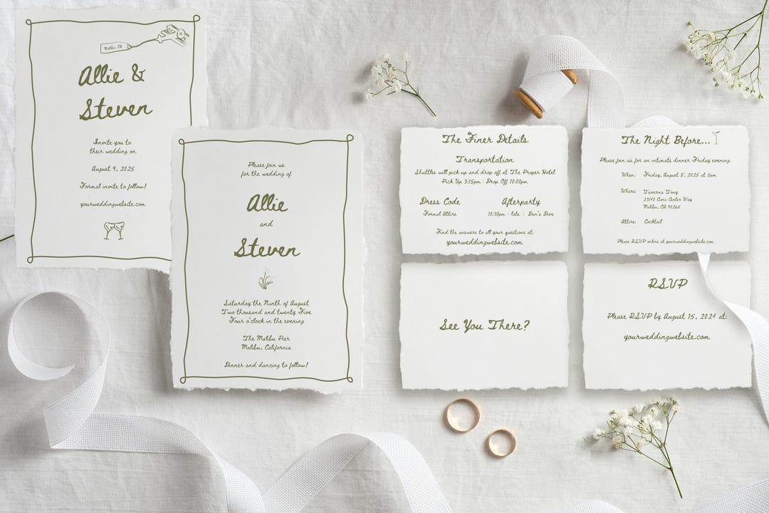 Complete Wedding Invitation Design Template Package - Etsy
